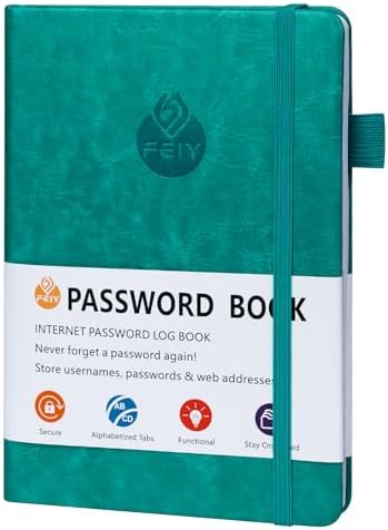Password Book Alphabetical with Tabs 19.7x13.5cm Internet Password Book ...