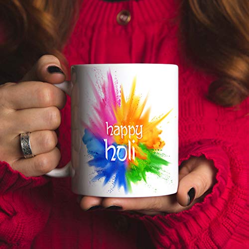 Buy Ekni Present Decent Design Happy Holi Mug Online at Low Prices in ...