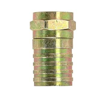 Amazon.com: Quad Connector 25 Pack F Type Coaxial Cable Crimp On Hex F ...