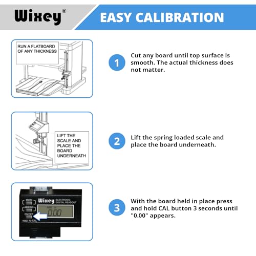 Wixey WR510 Thickness Planer Digital Readout DRO for Portable Planer - Planer Accessories Kit ...