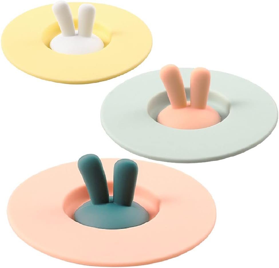 Amazon.com: 3 PACK Silicone Mug Lids Food Grade Rabbit Ear Silicone Mug ...