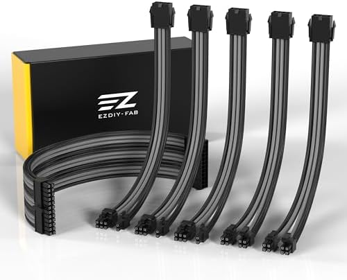 Amazon.com: EZDIY-FAB PSU Cable Extension Sleeved Custom Mod GPU PC ...