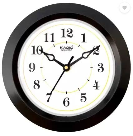 Buy Kadio Analog 20 cm X 20 cm Wall Clock (Black, with Glass, Standard ...