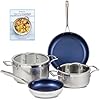 Amazon.com: The Blue Jean Chef 6-Piece Stainless Steel Cookware Set ...