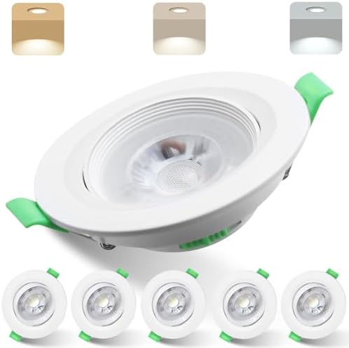 LED Downlights Dimmable 7W Ultra Slim, 30° Swivel LED Recessed Ceiling ...