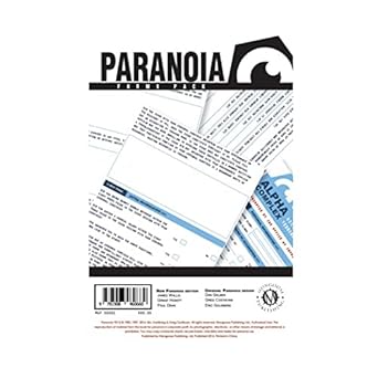 Paranoia: Forms Pack (MGP50002): Mongoose Publishing: 9781908460660 ...