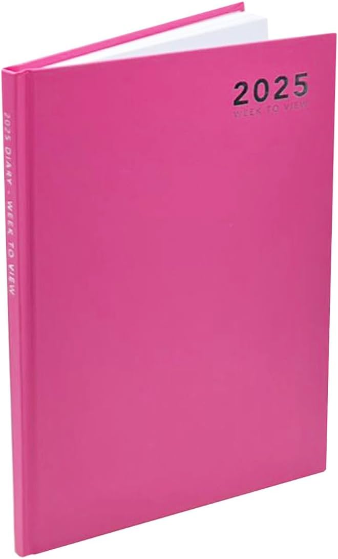 2025 Diary A5 week to view Hardback Diary Pastel Colours (Black ...