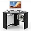 Amazon.com: IFANNY Corner Computer Desk, 90 Degrees Triangle Desk w ...
