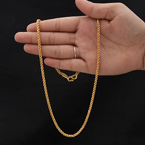 Buy ELEGANTDREAM 30 Inch Long One Gram Gold Plated Mangalya Chain ...