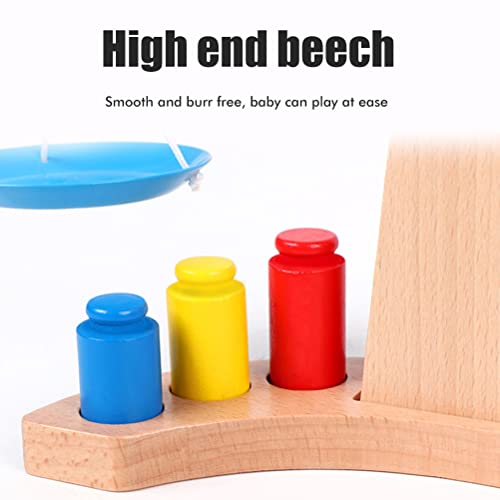 Wooden Balances Scales Toy, Educational Weighing Scale Toy, Weights ...