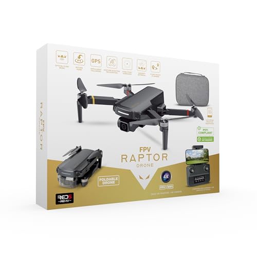 RED5 Raptor 4K FPV PSTI Wi-Fi Secure Foldable Remote Control Quadcopter ...