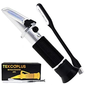 Salinity Refractometer w/ ATC 0-28%, 0-280 ppt of NaCl, Measuring Sodium Chloride in Food, Salt ...