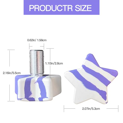 Snapklik.com : TUCANA 1 Pair Star Shape 85A Rubber Roller Skate Stoppers