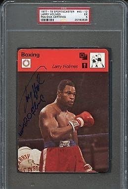 1977-79 Sportscaster Larry Holmes Signed " 20 Champ " AUTO 5 POP 2 ...