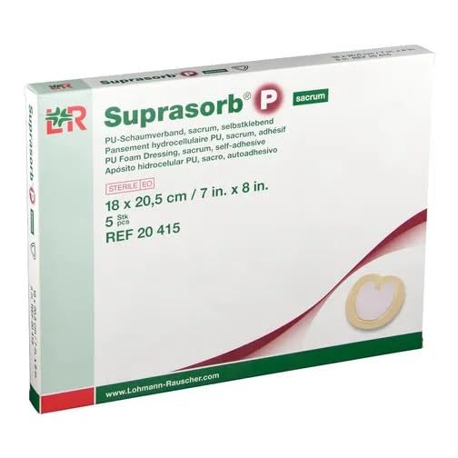 Suprasorb P sacrum PU Foam Dressing, Self-Adhesive, 18 x 20.5 cm ...