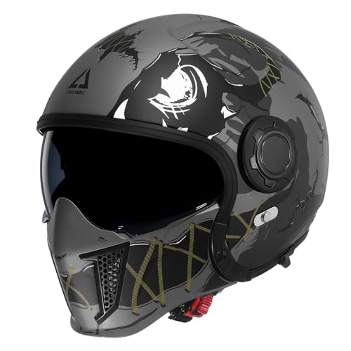 Snapklik.com : TRIANGLE Open Face Motorcycle Helmet 3/4 Half For Men