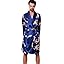 Amazon.com: Haseil Men's Satin Robe Dragon Luxurious Silk Spa Long ...
