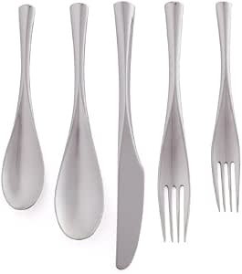 Amazon.com | Yamazaki Twirl 42-Piece Flatware Set, Service for 8 ...