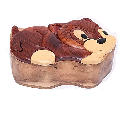 Amazon.com: Cartoon Dog Secret Wooden Puzzle Box - Handcrafted from All ...