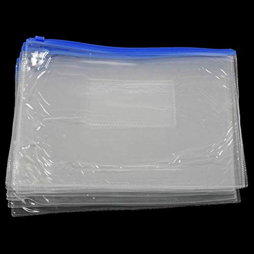 ELECTROPRIME 12 x A5 Blue Zip Zippy Bags -Document Clear Plastic ...