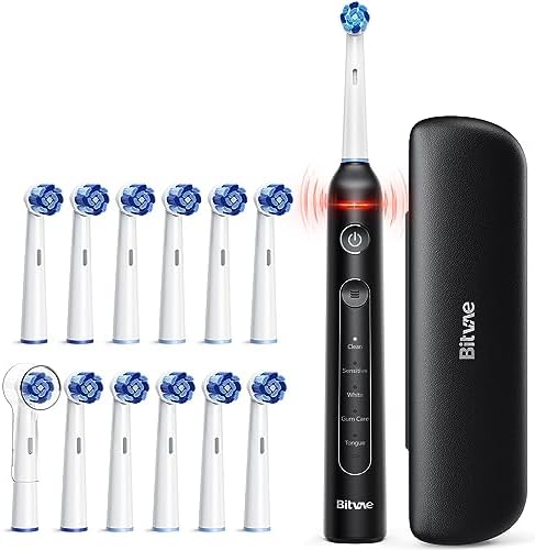 Amazon.com : Bitvae R2 Rotating Electric Toothbrush with 13 Brush Heads ...