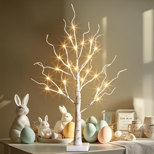 Amazon.com: BDUSXYZ 36 LED Lighted Birch Tree for Christmas Decor ...