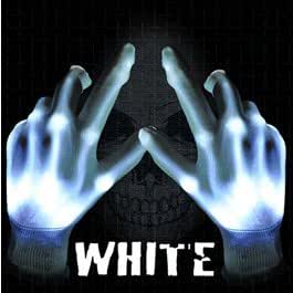 Amazon.com: LED Skeleton Gloves White Spooky Rave Show Stunners ...