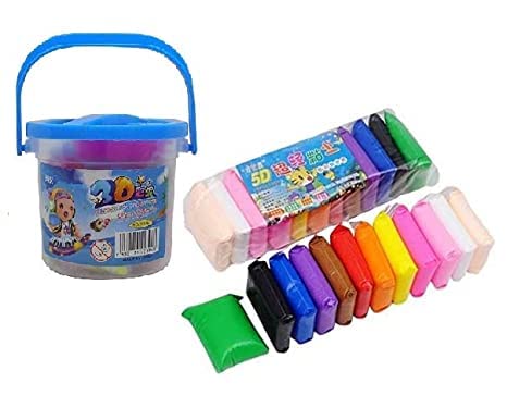 PRiViKA - Premium Clay 1 Bucket of 12 Clay Stick and Colorful Kids ...