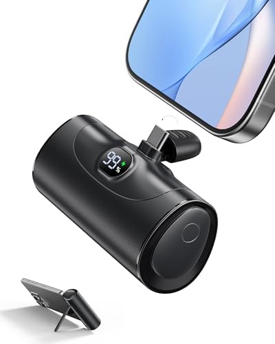 Amazon.com: Ultra Small Portable Charger with Stand, Mini Power Bank ...