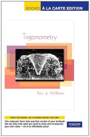 Amazon.com: Trigonometry, Books a la Carte Edition: 9780321656414 ...
