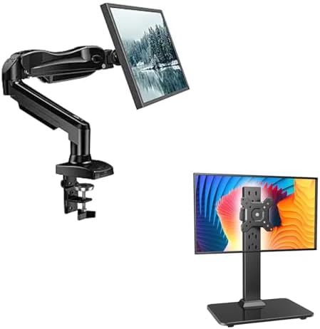 Amazon.com: HUANUO Single Monitor Mount and HUANUO Monitor Stand ...