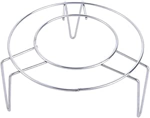 Amazon.com: Stainless Steel Round Steamer Trivet Rack Stand Heavy Duty ...
