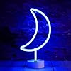 Vicila Neon Moon Lights, LED Moon Decor Neon Signs Crescent Night ...