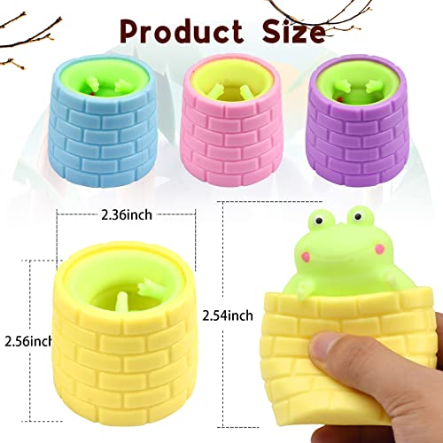 Vibbang 4 Pcs Squeeze Toys, Frog in The Well, Children’s Creative Frog ...