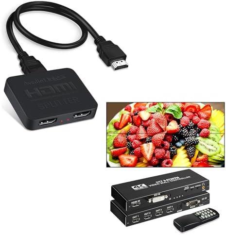 Amazon.com: 2x2 HDMI Video Wall Controller +HDMI Splitter 4K@60Hz ...