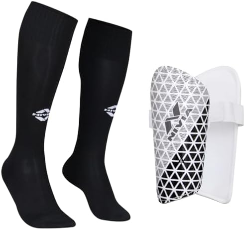 Buy Nivia Guard Elite | Small Shin Guard + Black M Socks | Lightweight ...