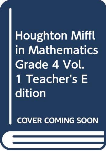 Amazon.com: Houghton Mifflin Mathematics, Grade 4, Vol. 1, Teacher's ...