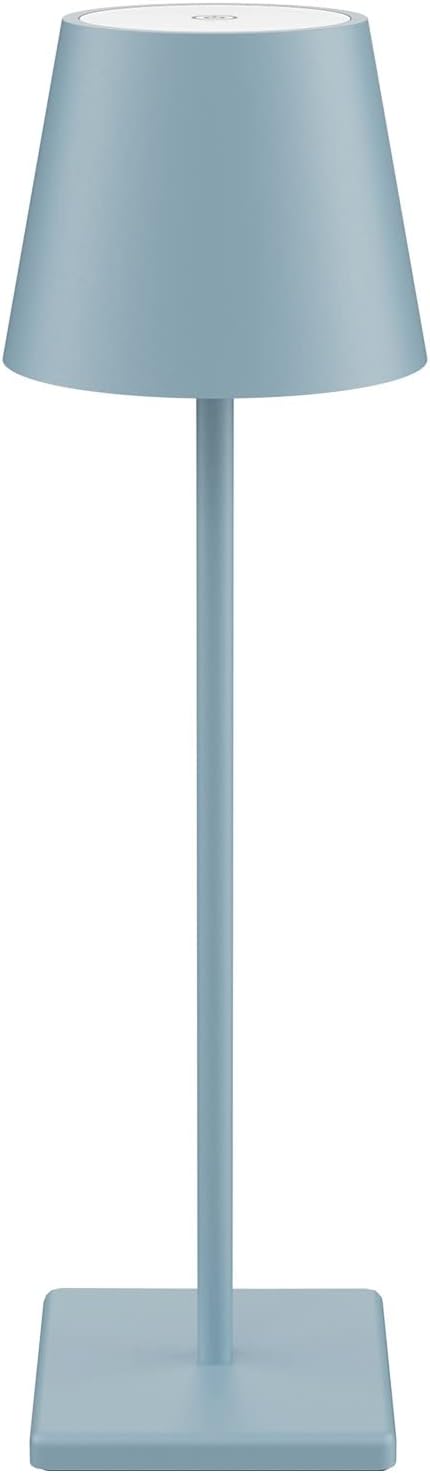 Howsky's Blue Cordless Table Lamp, 5500mAh Battery Powered, 3W Touch ...