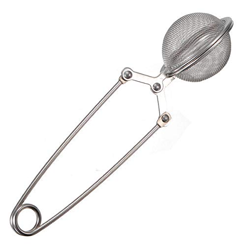 Stainless Steel Herb Tea Strainer Spring Mesh Ball Enclosure : Amazon ...