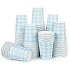 Amazon.com: 120pcs 9oz Gingham Party Paper Drinking Cups, Blue ...