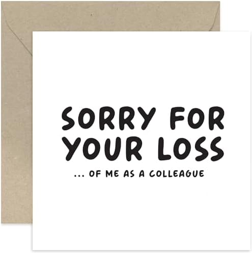 Old English Co. Funny Good Luck Leaving Card for Colleague - 'Sorry For ...
