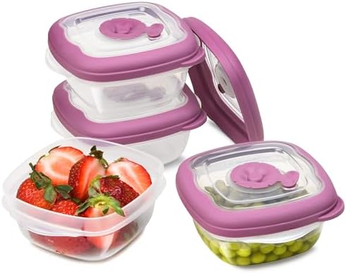 Amazon.com: Small Plastic Food Storage Containers With Lids Airtight, 5 ...