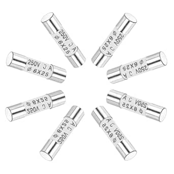 sourcing map Ceramic Cartridge Fuses 3A 250V 6x25mm Ceramic Fuses Fast ...