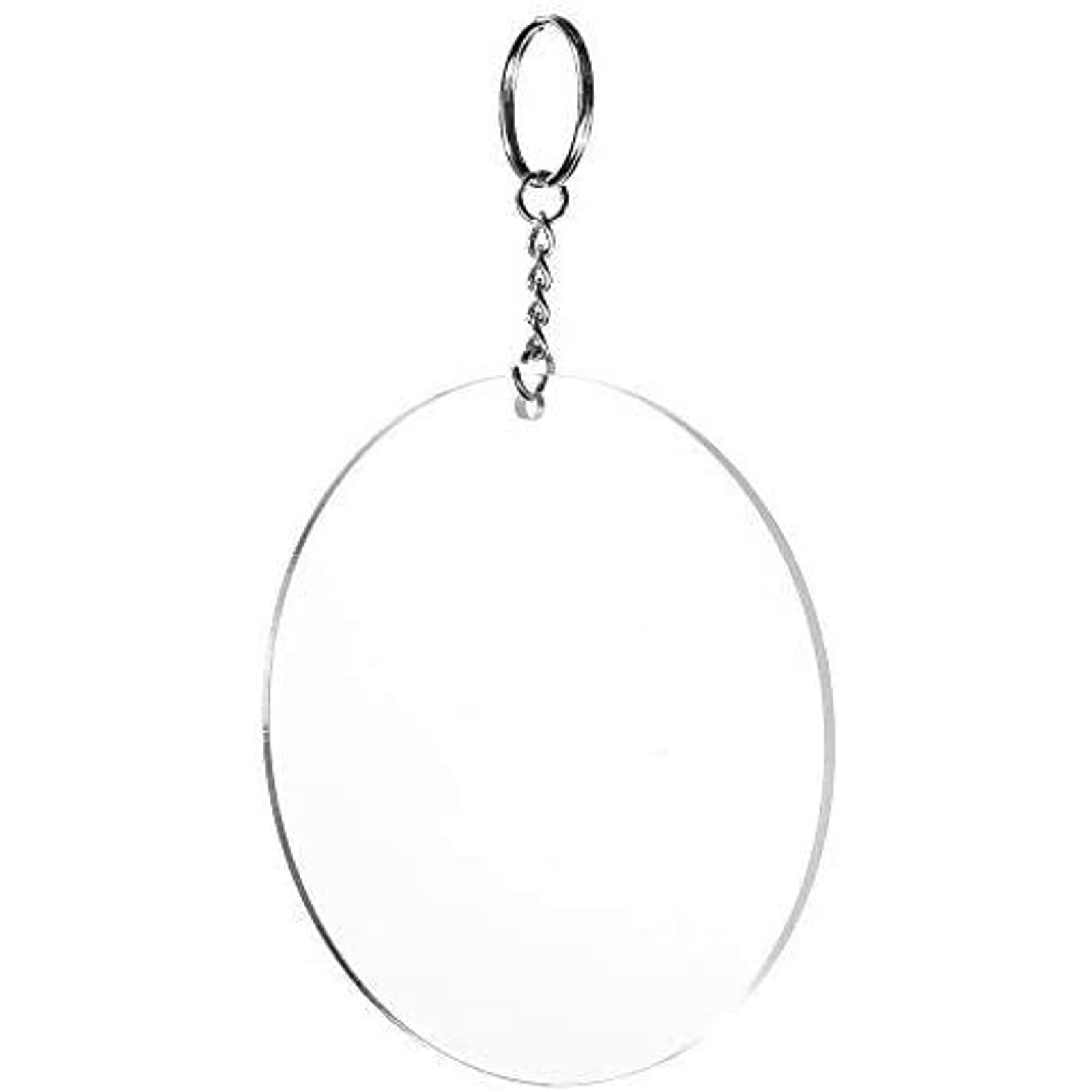Amazon.com: 20-Pack 4-Inch Clear Round Acrylic Keychain Blanks, 1/8 ...