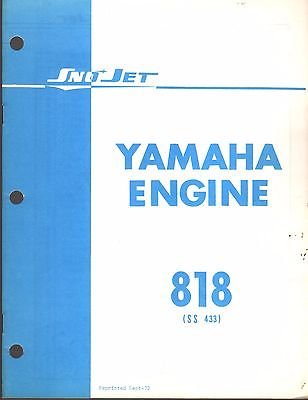 ORIGINAL 1971 SNO-JET YAMAHA ENGINE 818 (SS 433) PARTS MANUAL 13 PAGES ...