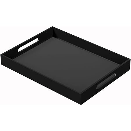 Amazon.com: Black Acrylic Serving Tray for Vanity, Bathroom, Outdoor ...