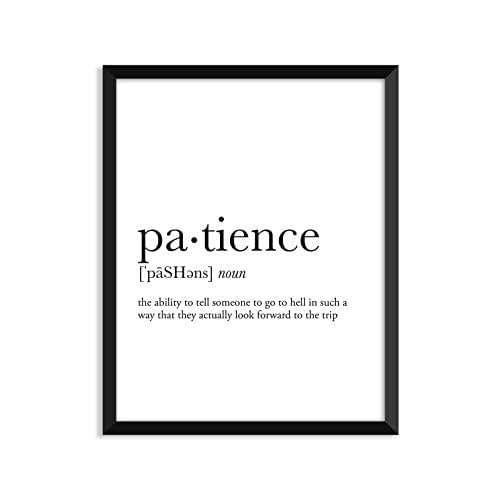 Amazon.com: Patience definition - Unframed art print poster or greeting ...