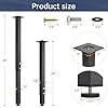 Amazon.com: POROHOM 2PCS Adjustable Square Table Leg (24-40inch)，Metal ...