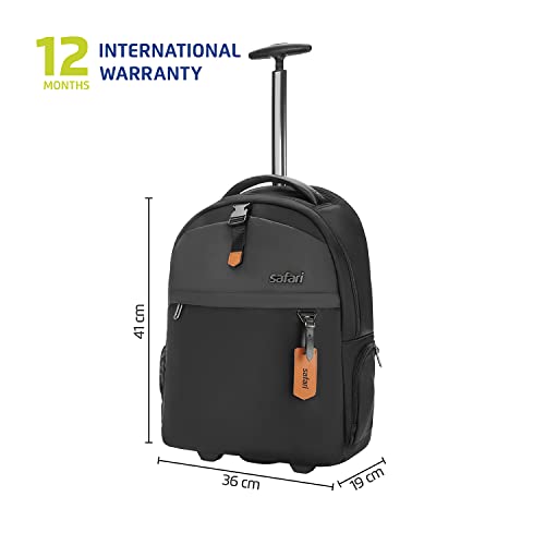 Buy Safari Trooper backpack trolley bag - black at Amazon.in