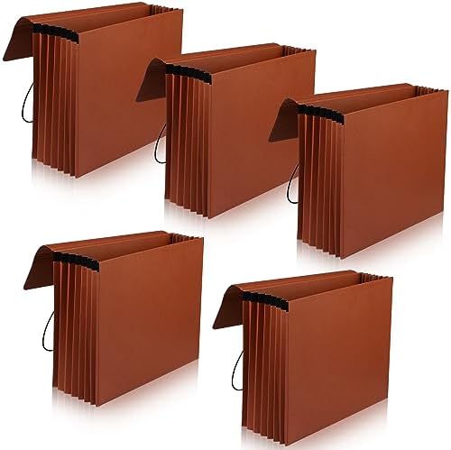 Chuangdi Expanding File Wallet with Flap and Elastic Cord Closure 5-1/4 ...